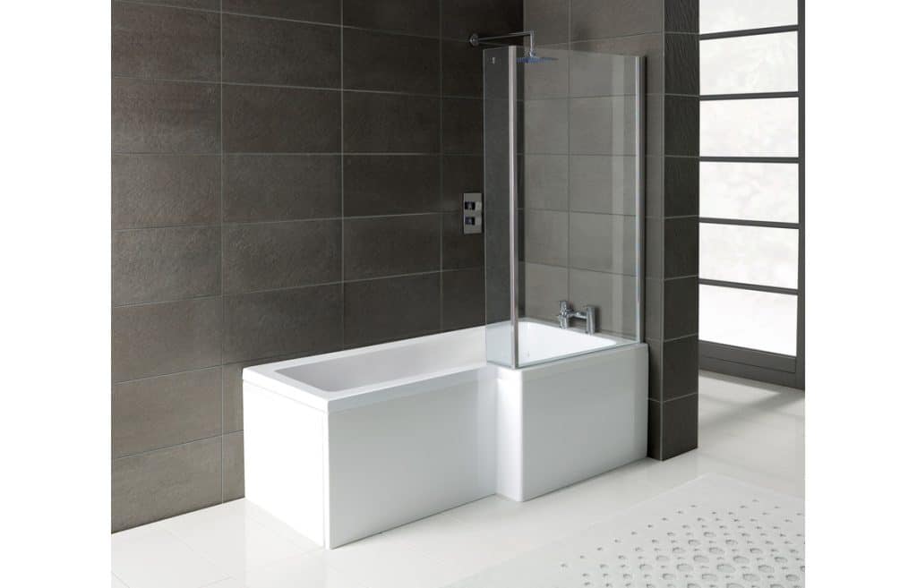 Essentials L-Shape Shower Bath Panel & Screen - Right - MPH