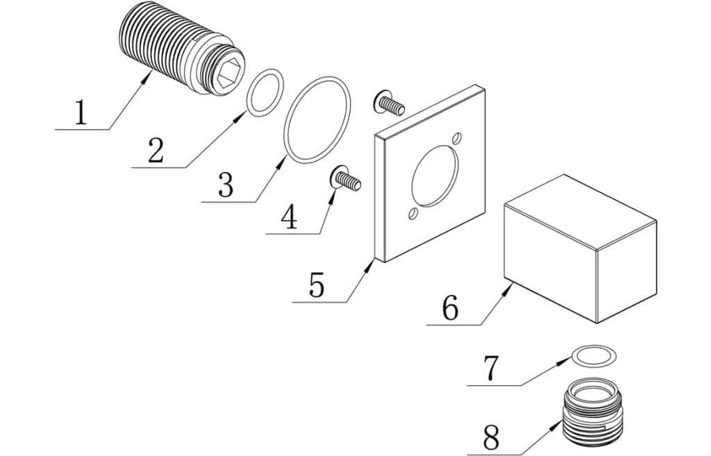 Chrome Wall Outlet Elbow - Square - MPH