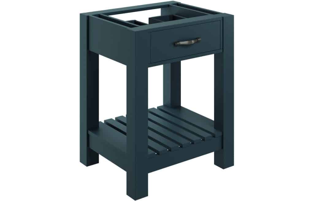 Manhattan 600mm Floor Standing Basin Unit (No Top) - Matt Indigo Grey - MPH