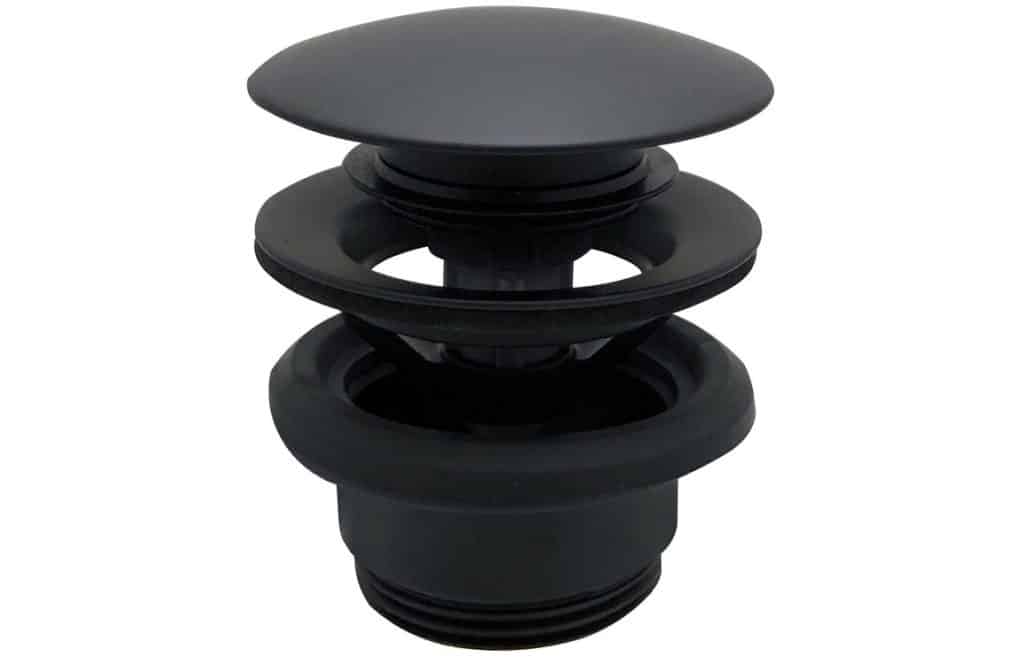 Vema Basin Push Button Waste (Unslotted) - Matt Black - MPH