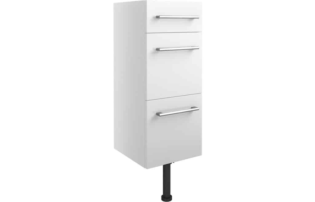 Alba 300mm 3 Drawer Unit - White Gloss - MPH