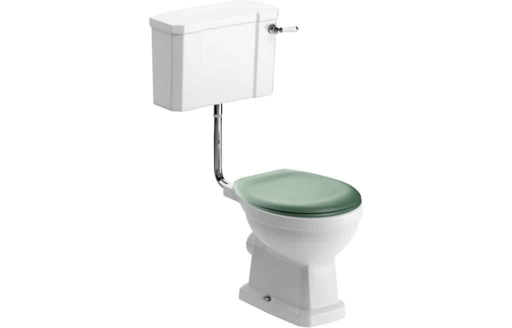 Sherbourne Low Level WC & Sage Green Soft Close Seat - MPH