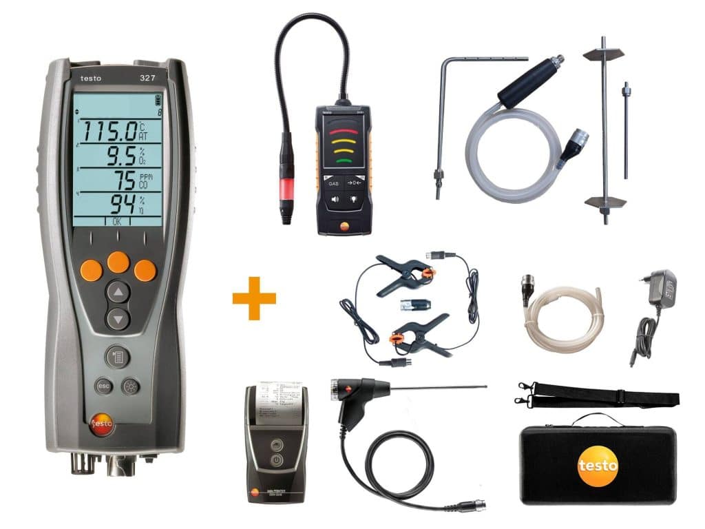testo 327 - Flue Gas Analyser (advanced kit + testo 316i leak detector ...