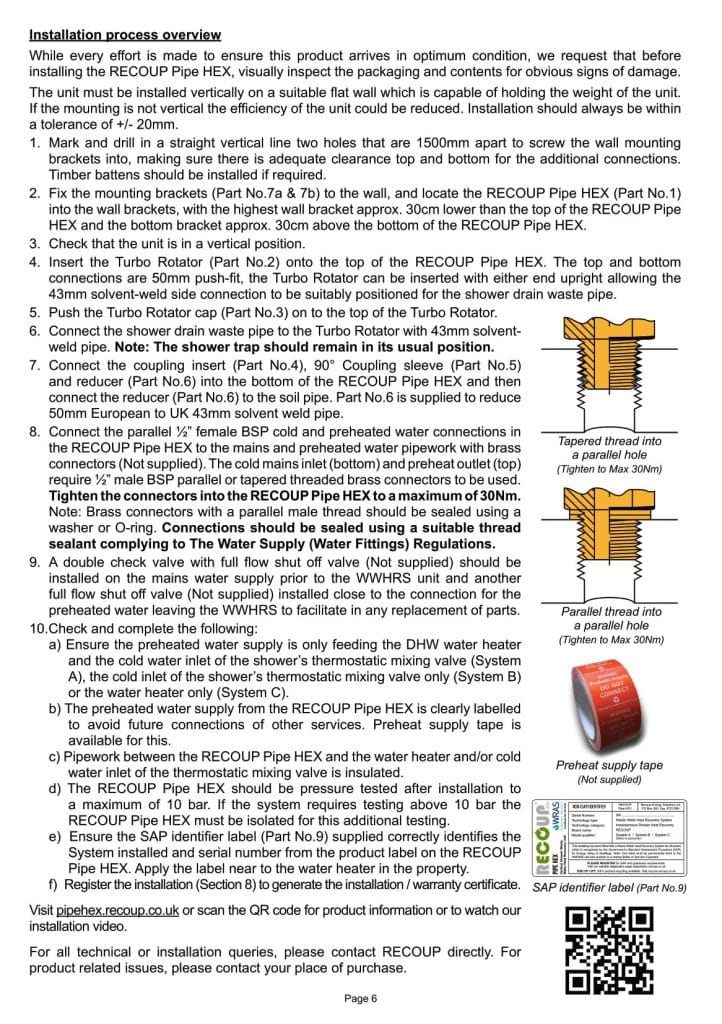 Recoup Pipe HEX - MPH